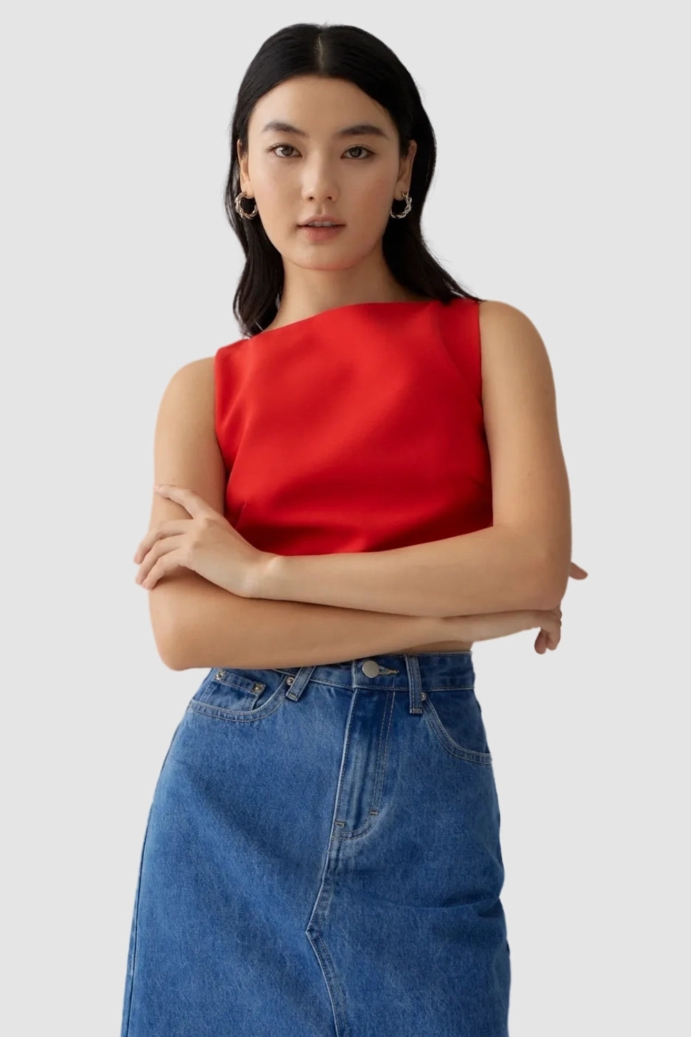 Stockholm Red Top – styched.ae